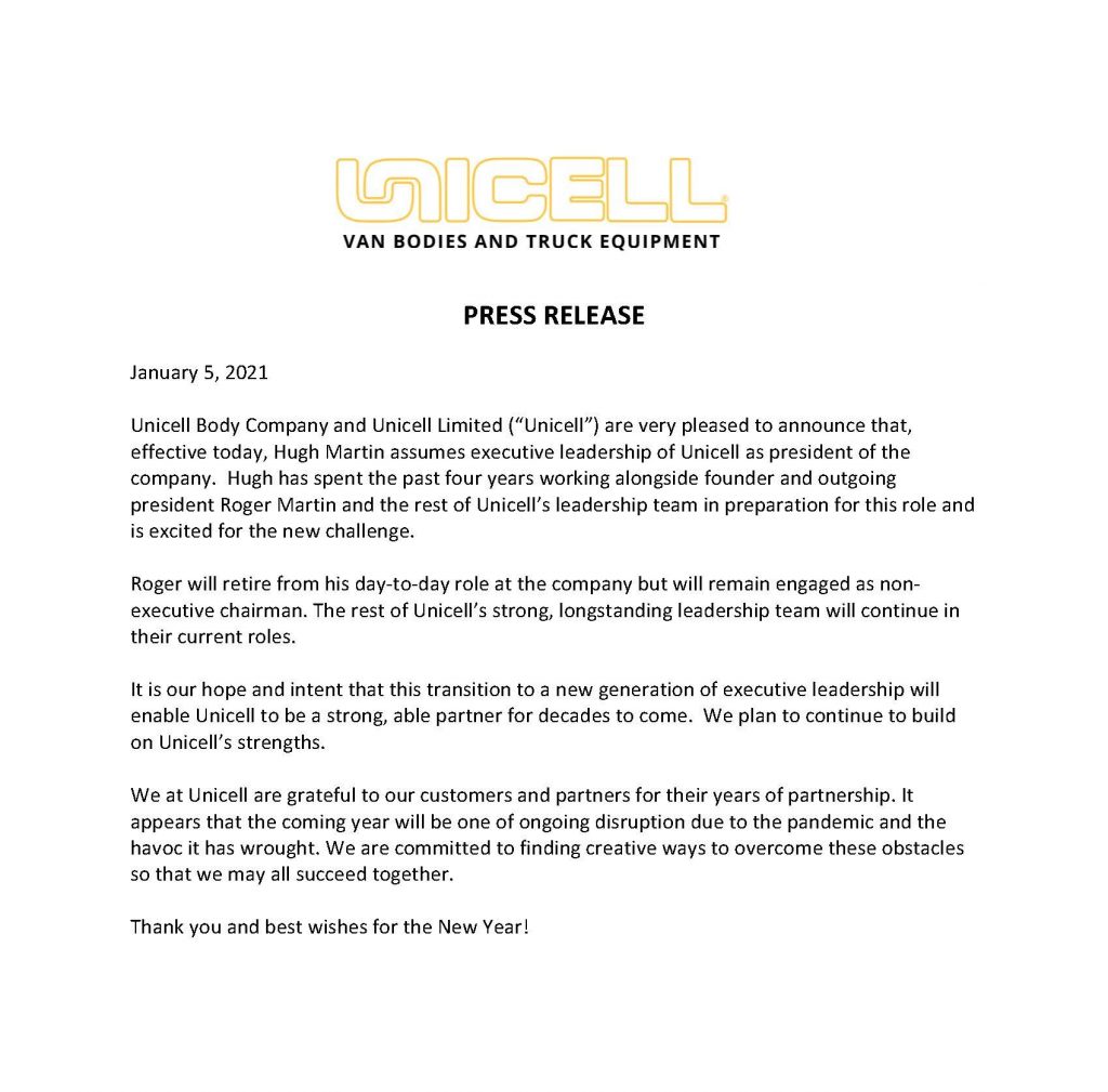 Press Release Unicell